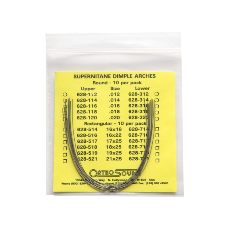 Super Elastic Dimple Nickel Titanium Arches – Natural – OrthoSourceGlobal