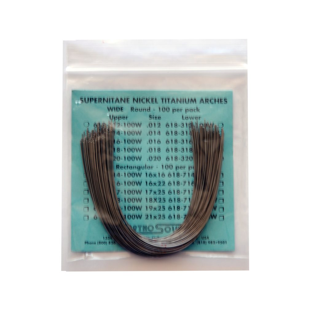 Super Elastic Nickel Titanium Arches – 100 Natural PCS – OrthoSourceGlobal